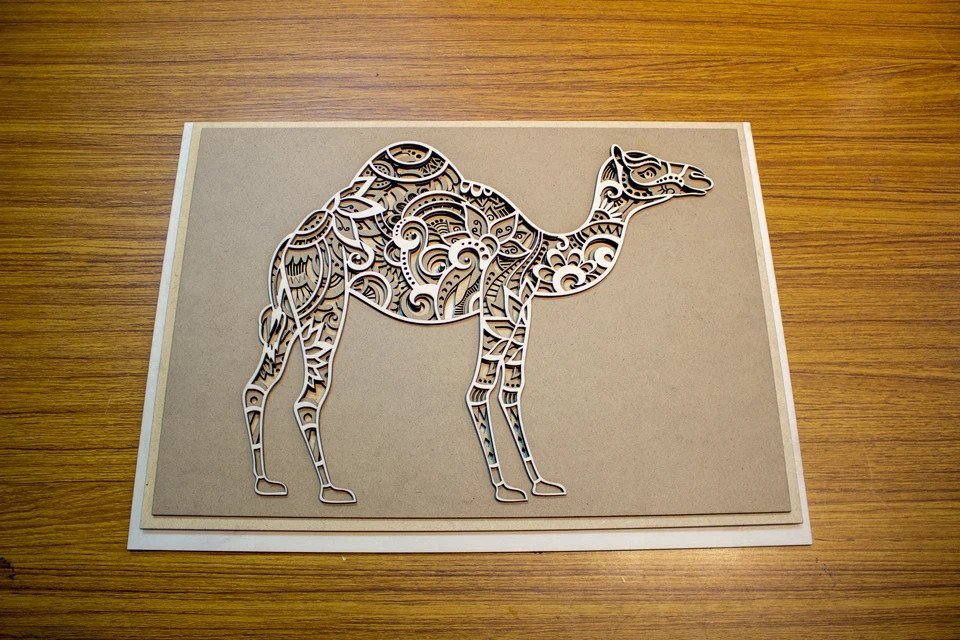Laser cutting camel carving - Tinkershare