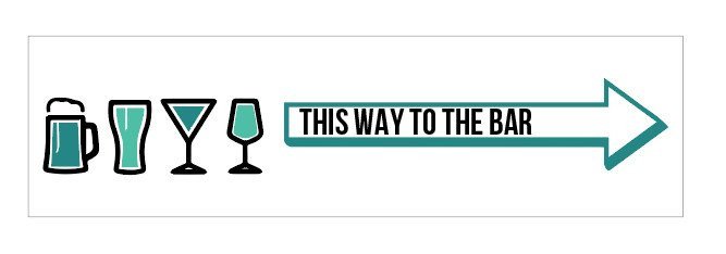 Festival Arrow This way to the bar - Tinkershare