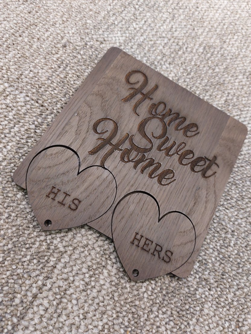 Key Holder Sign: 'Home Sweet Home' - Tinkershare